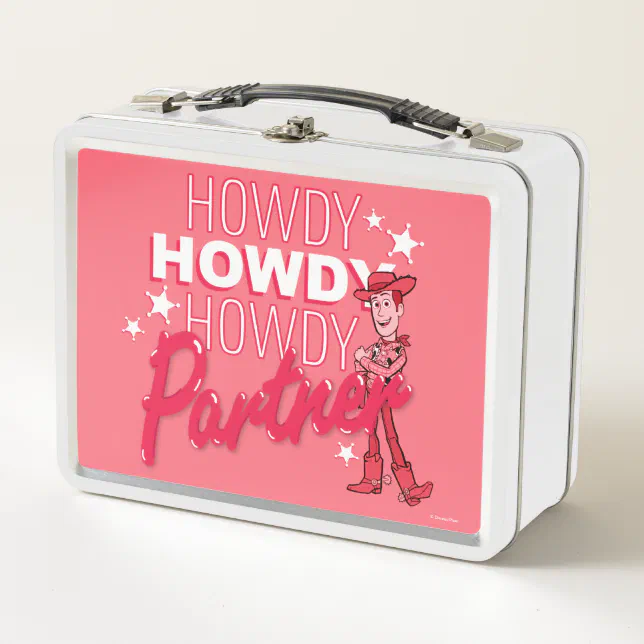 Toy Story | Woody "Howdy Howdy Howdy Partner" Metal Lunch Box | Zazzle