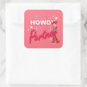Toy Story | Woody "Howdy Howdy Howdy Partner" Square Sticker | Zazzle