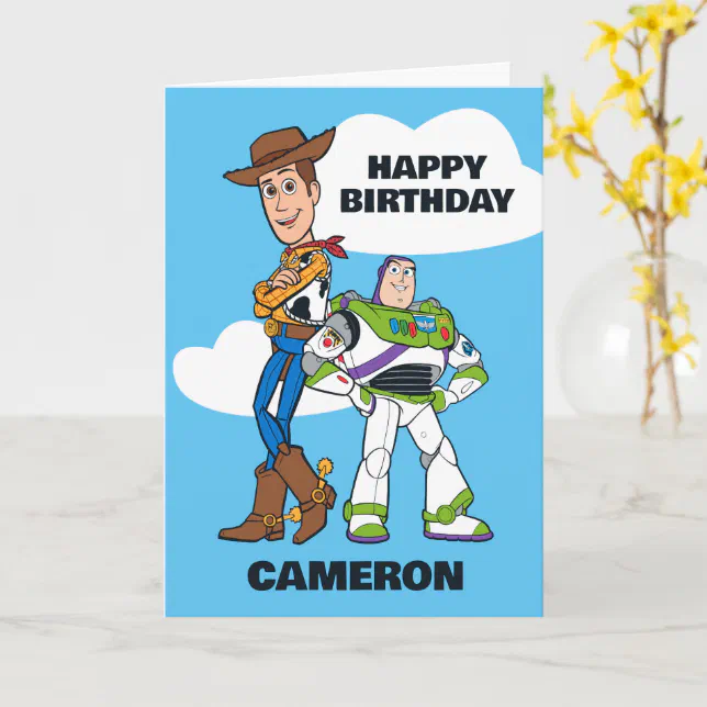 Toy Story's Buzz and Woody Birthday Card | Zazzle