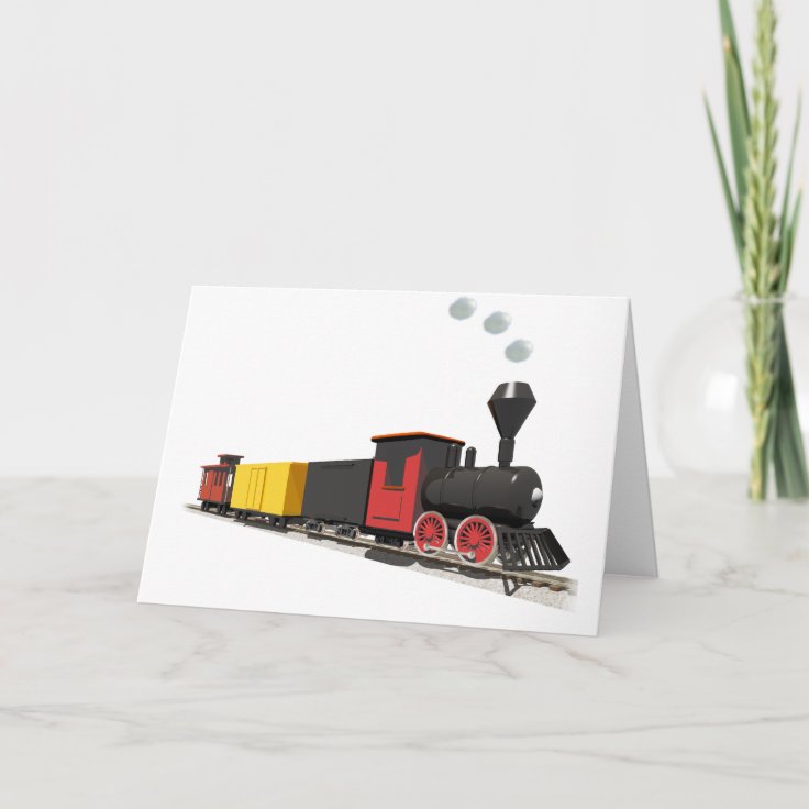 Toy Train card | Zazzle