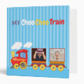 Toy Train Toddler Boys Birthday Blue 3 Ring Binder | Zazzle