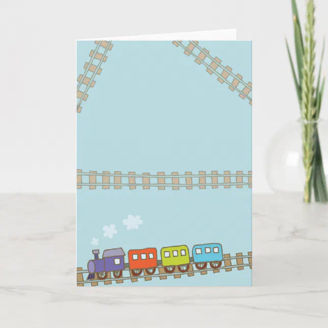 Toy trains card | Zazzle