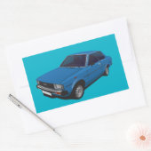 Toyota Corolla DX KE70 2-door blue Rectangular Sticker | Zazzle