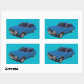 Toyota Corolla DX KE70 2-door blue Rectangular Sticker | Zazzle