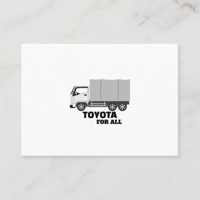 TOYOTA FOR ALL BUSINESS CARD | Zazzle
