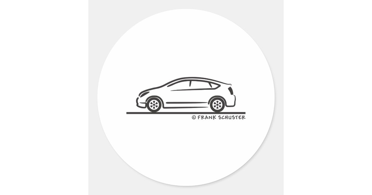 Toyota Prius Classic Round Sticker | Zazzle