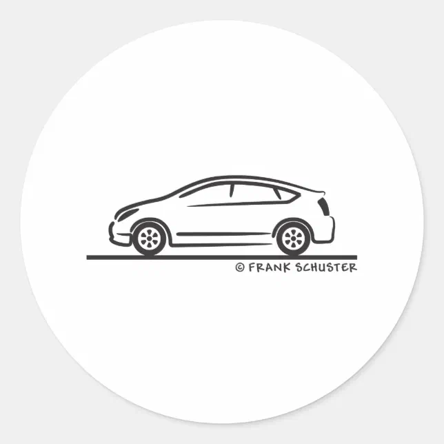 Toyota Prius Classic Round Sticker | Zazzle