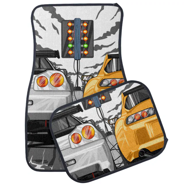 Toyota Supra vs Nissan Skyline Car Floor Mat | Zazzle