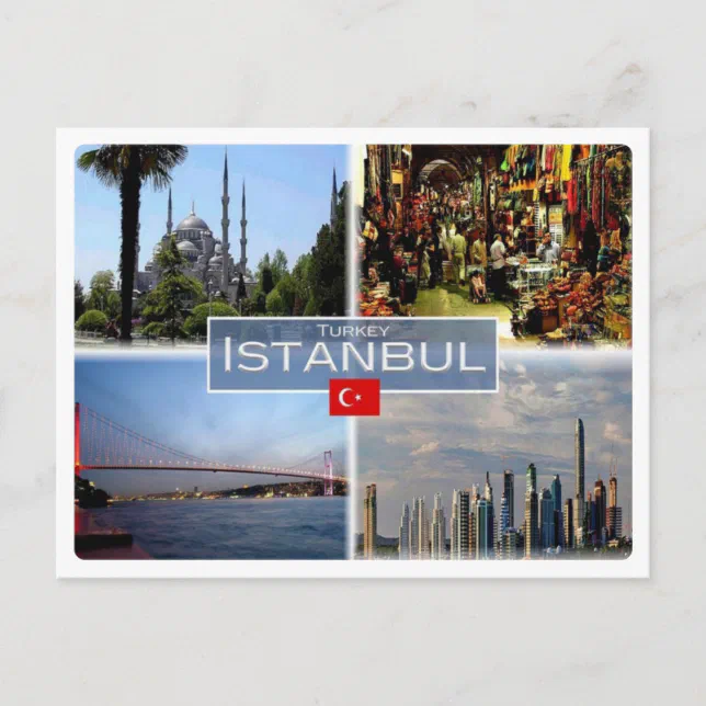 TR Turkey - Istanbul - Postcard | Zazzle