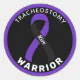 Tracheostomy Warrior Ribbon Black Round Sticker | Zazzle