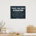 Track and Field Athletes with Goals Succeed: Denim Poster | Zazzle