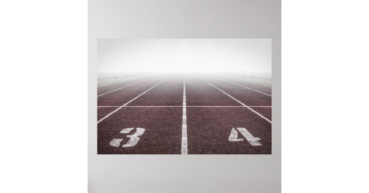 Track and field mist poster | Zazzle
