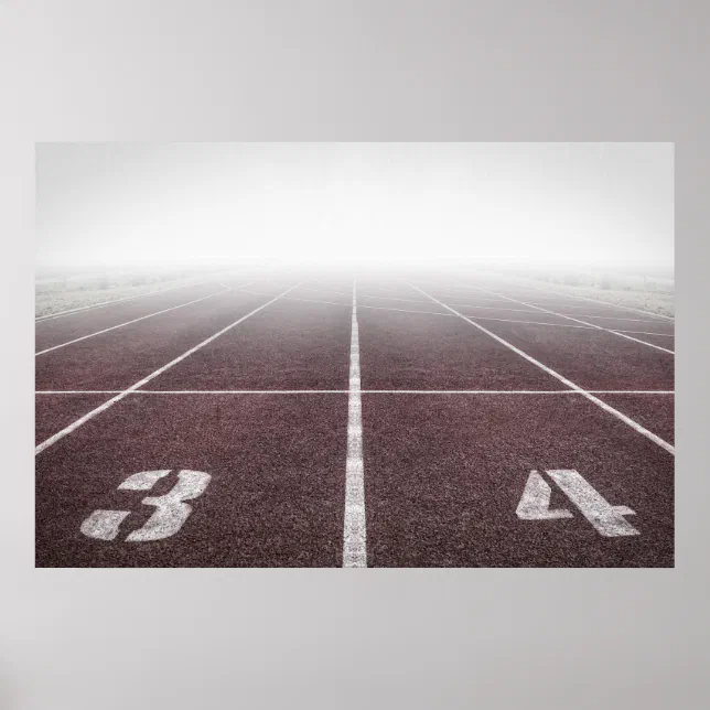 Track and field mist poster | Zazzle