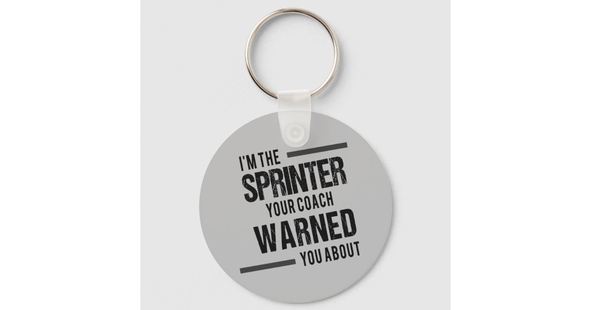 Track and Field Sprinter Keychain Gift | Zazzle