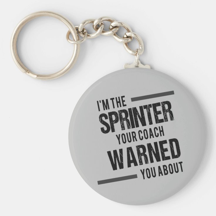 Track and Field Sprinter Keychain Gift | Zazzle