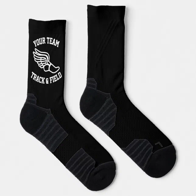 Track and Field Team Name Custom Running Socks | Zazzle