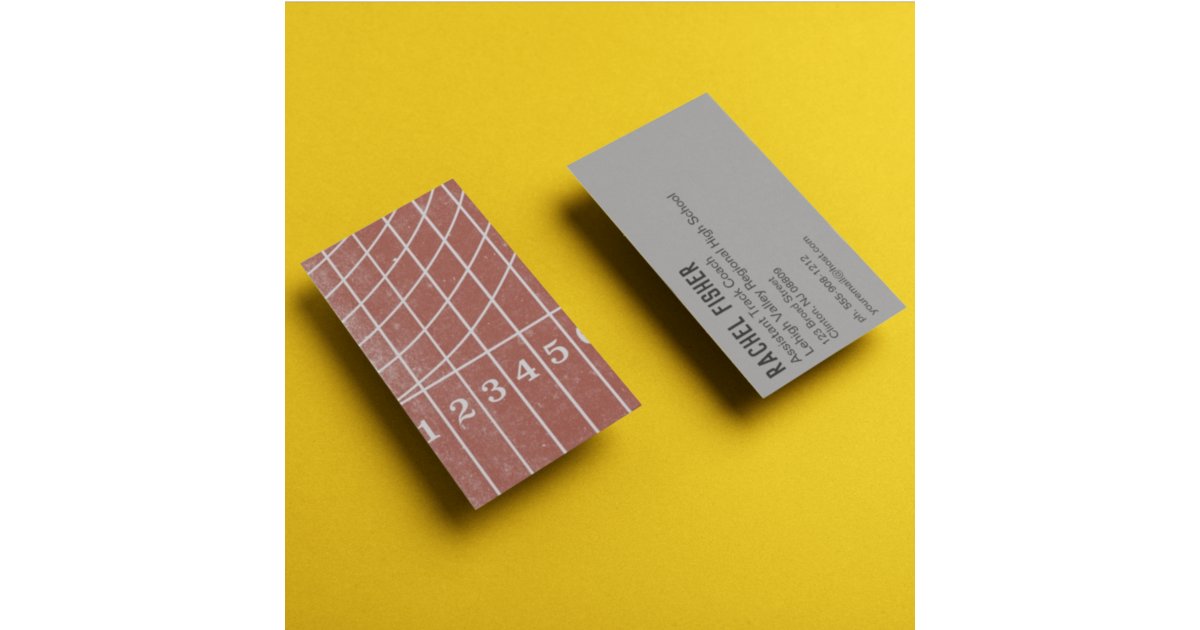 Track Coach Running Trainer Business Card | Zazzle