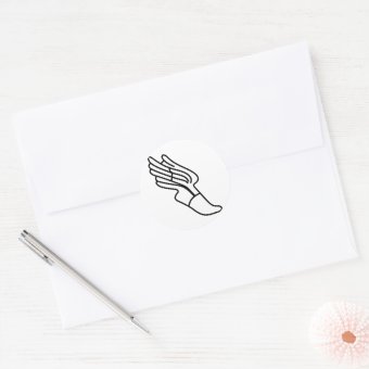 Track Logo Classic Round Sticker | Zazzle