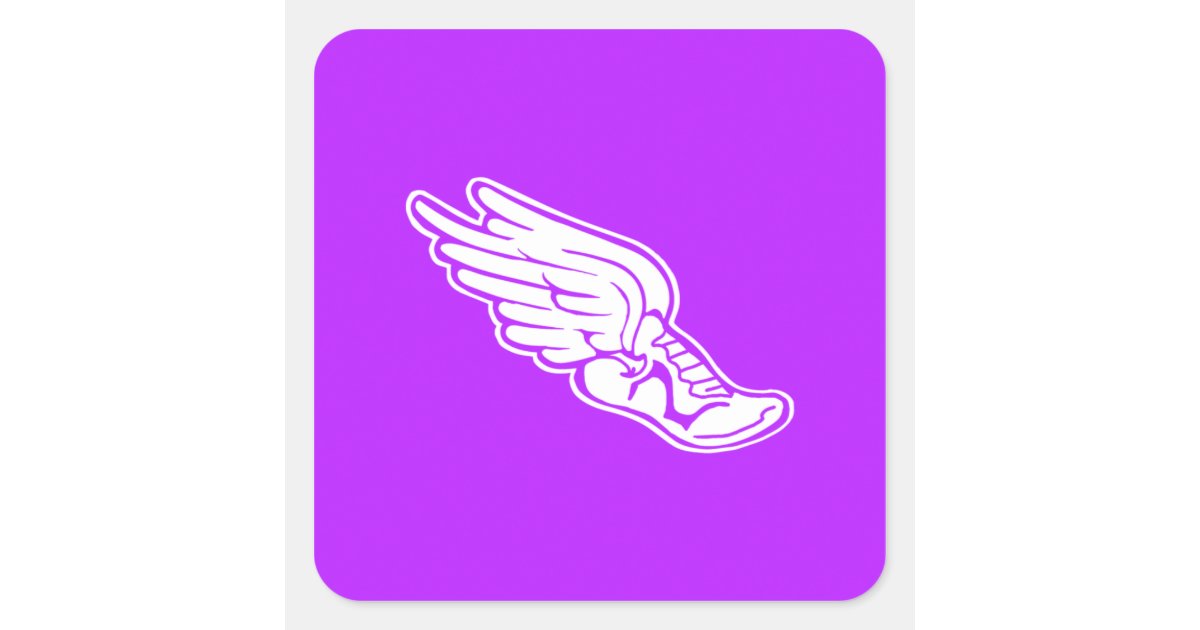 Track Logo Sticker Purple | Zazzle