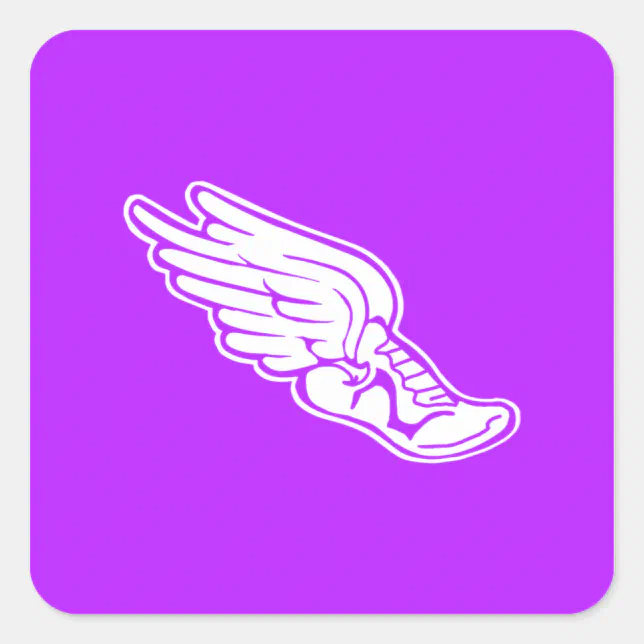 Track Logo Sticker Purple | Zazzle