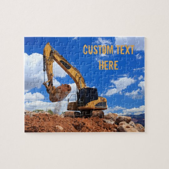Trackhoe Excavator Jigsaw Puzzle | Zazzle.com