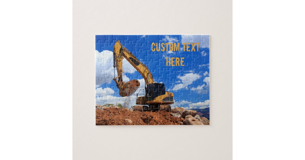 Trackhoe Excavator Jigsaw Puzzle | Zazzle