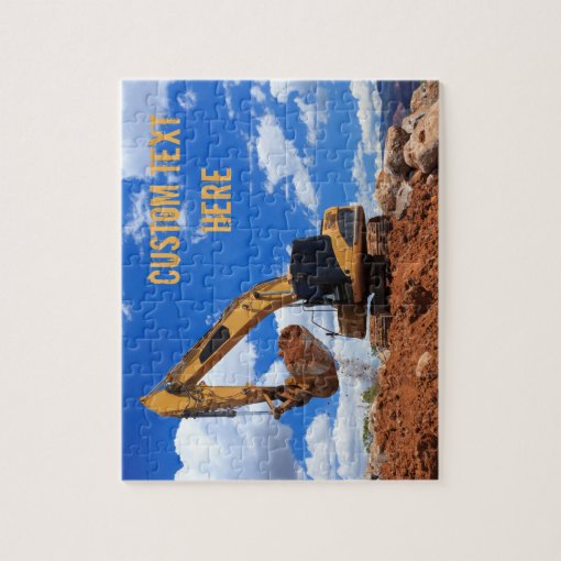 Trackhoe Excavator Jigsaw Puzzle | Zazzle
