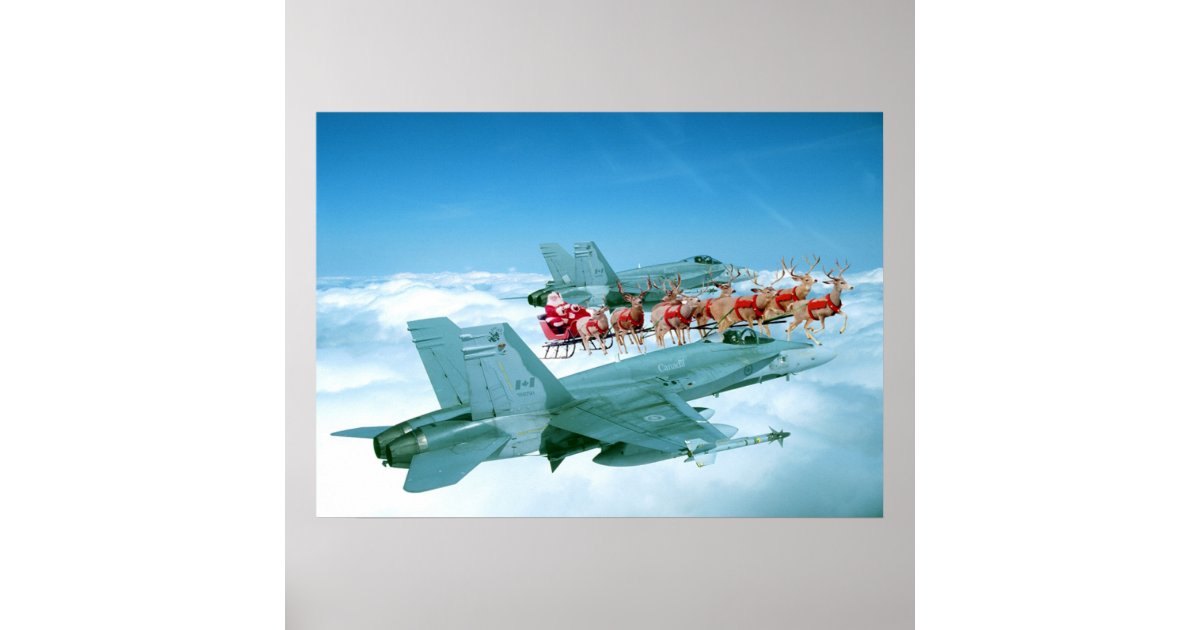 Tracking Santa Claus by the Air Force Poster | Zazzle
