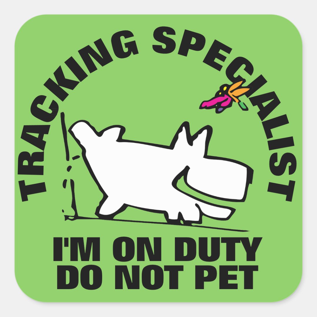 TrACKING SPECIALIST Square Sticker | Zazzle