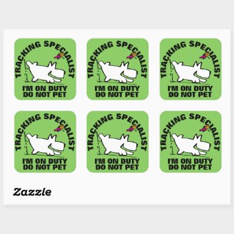 TrACKING SPECIALIST Square Sticker | Zazzle