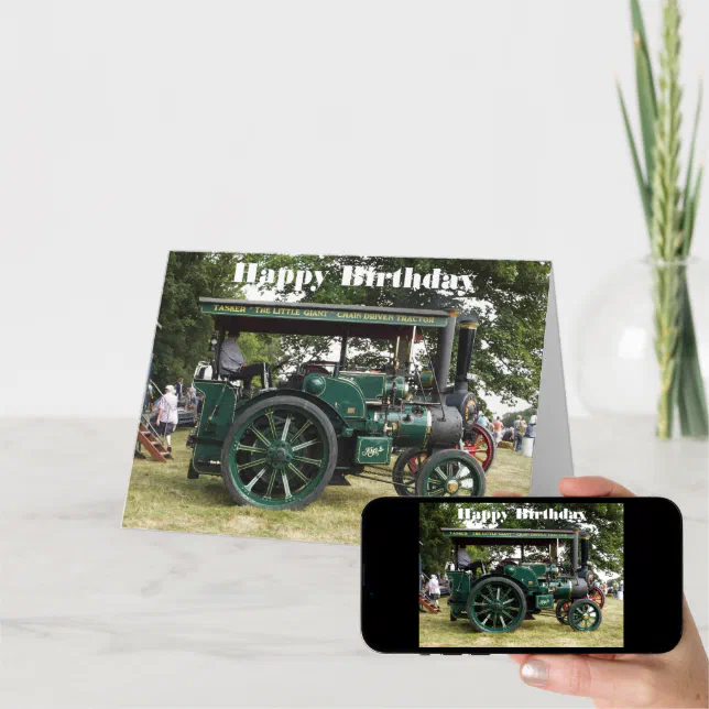 TRACTION ENGINE CARD | Zazzle