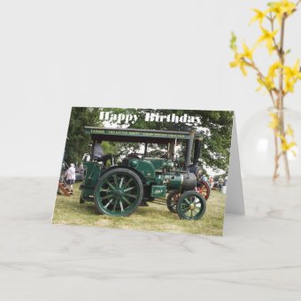 TRACTION ENGINE CARD | Zazzle