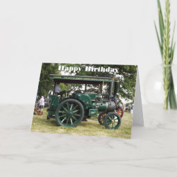 TRACTION ENGINE CARD | Zazzle