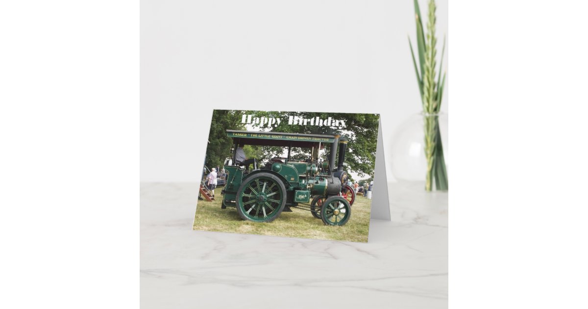 TRACTION ENGINE CARD | Zazzle