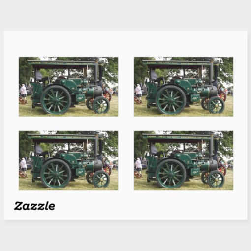 TRACTION ENGINES RECTANGULAR STICKER | Zazzle