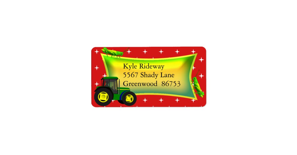 Tractor Address Label | Zazzle
