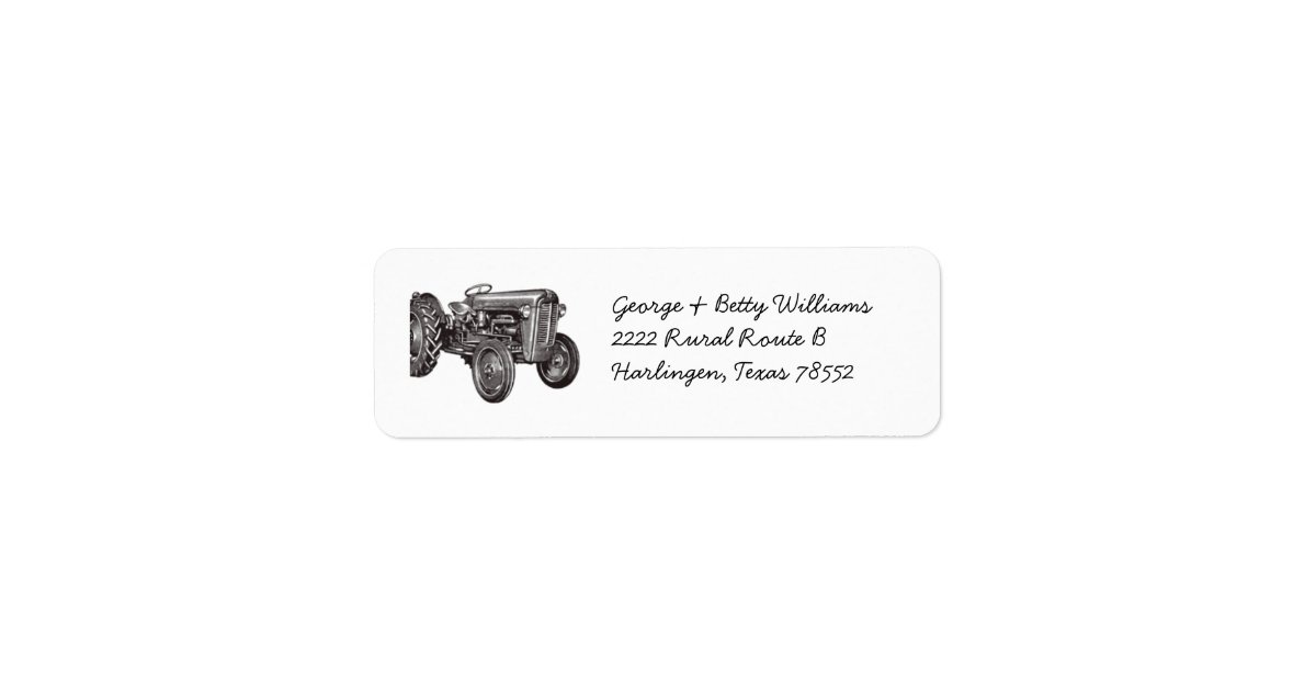 Tractor Address Labels | Zazzle