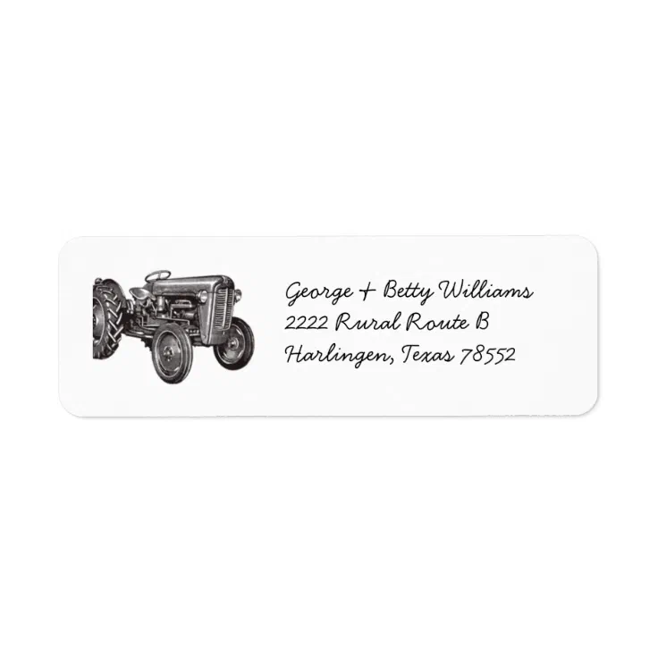 Tractor Address Labels | Zazzle