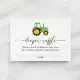 Tractor Baby Shower Diaper Raffle Ticket Enclosure Card | Zazzle