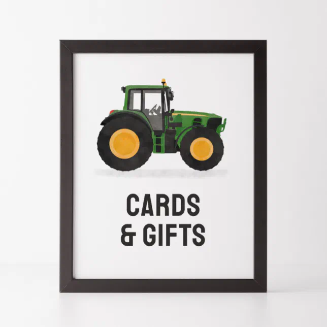 Tractor Birthday Cards and Gifts Sign | Zazzle