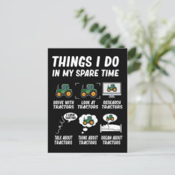 Tractor Boy Funny Farming Tractors Postcard | Zazzle