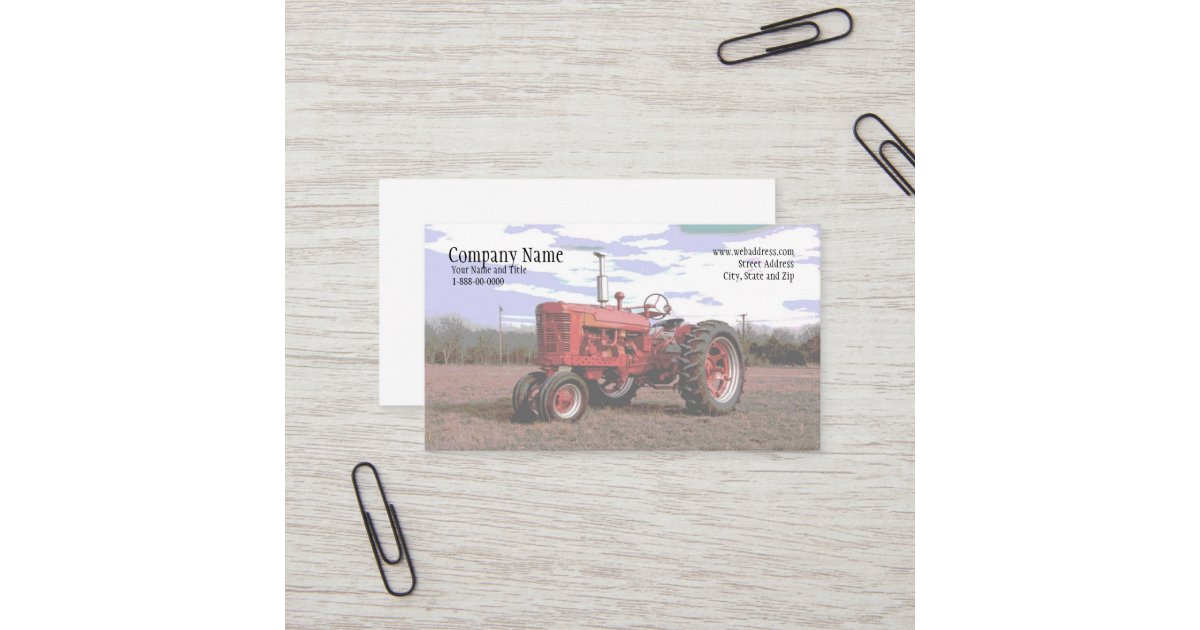 Tractor Business Card | Zazzle