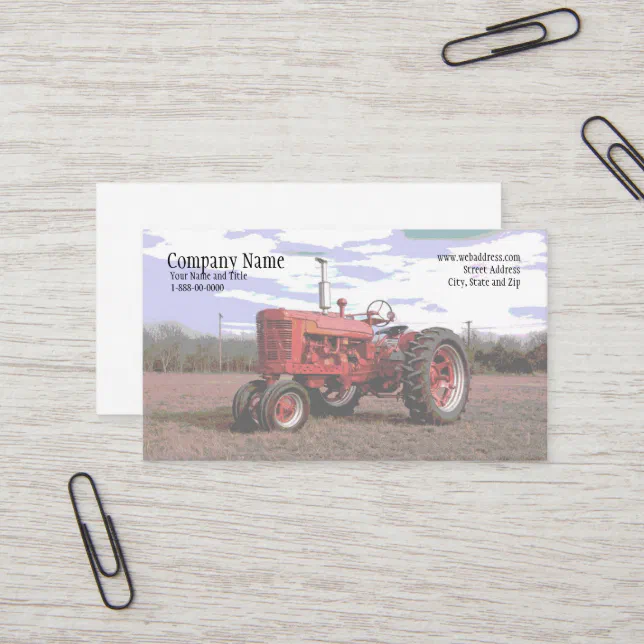 Tractor Business Card | Zazzle