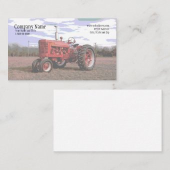Tractor Business Card | Zazzle