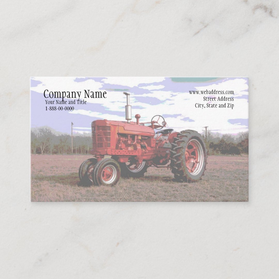 Tractor Business Card | Zazzle