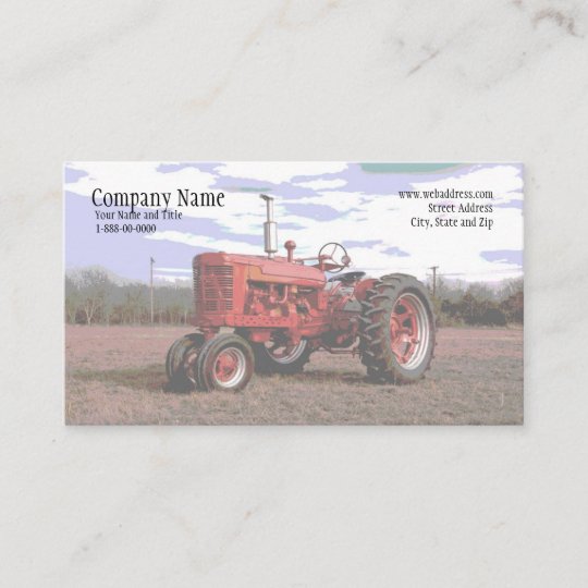 Tractor Business Card | Zazzle.com