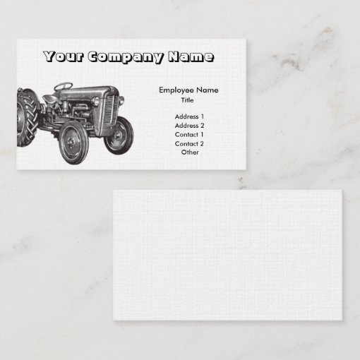 Tractor Business Card | Zazzle