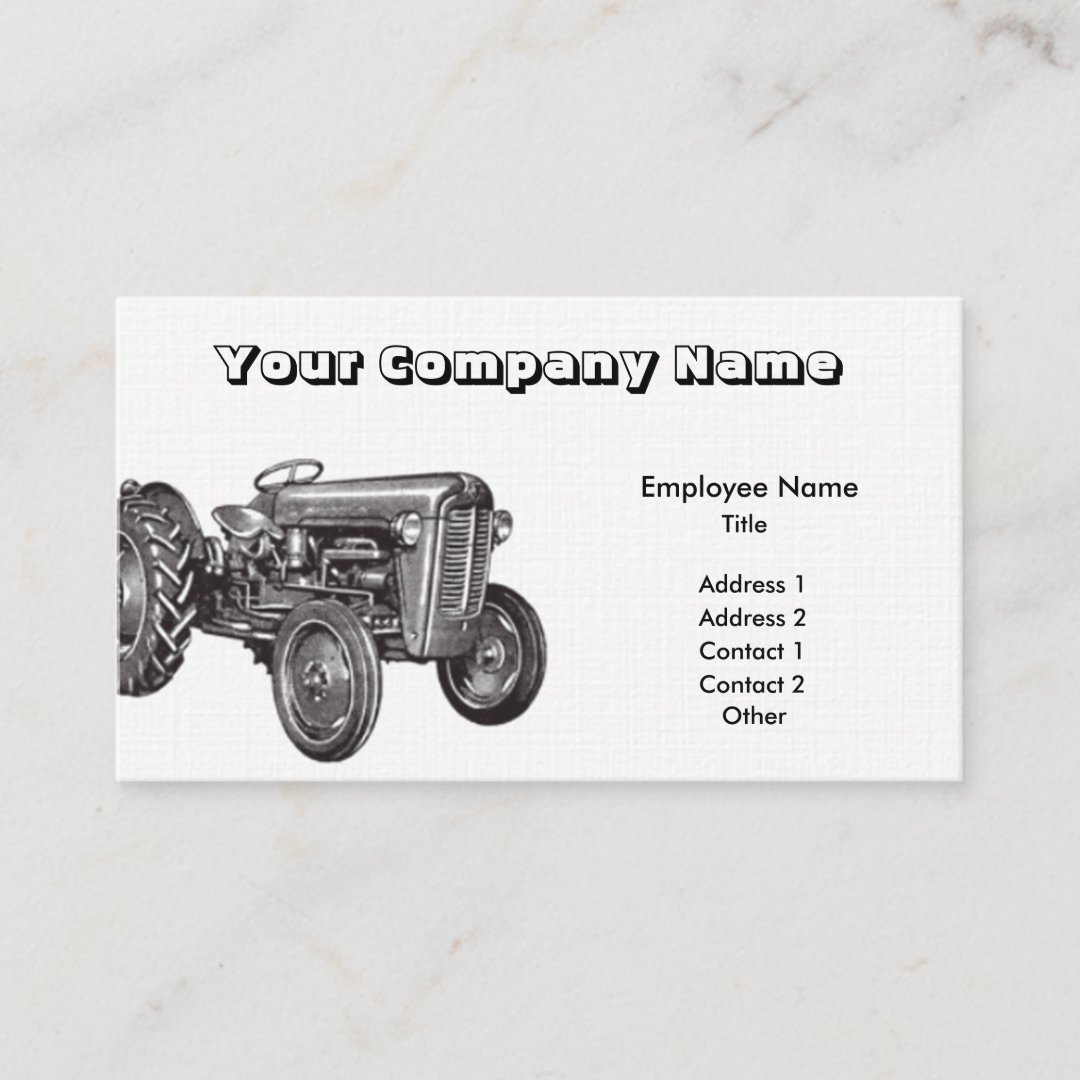 Tractor Business Card | Zazzle