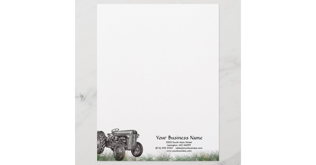 Tractor Business Letterhead | Zazzle