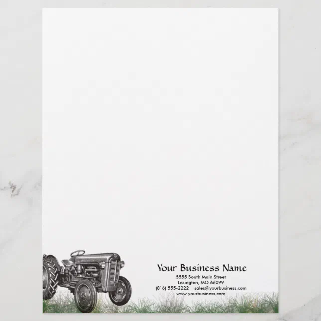 Tractor Business Letterhead | Zazzle